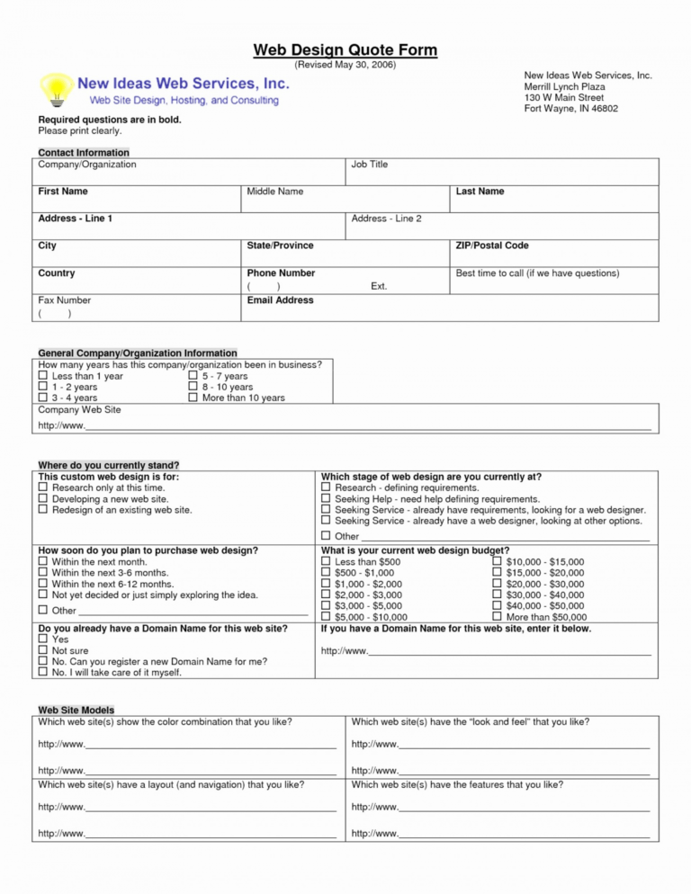 Free 002 Website Design Quotation Template Proposal Lovely Graphic ...