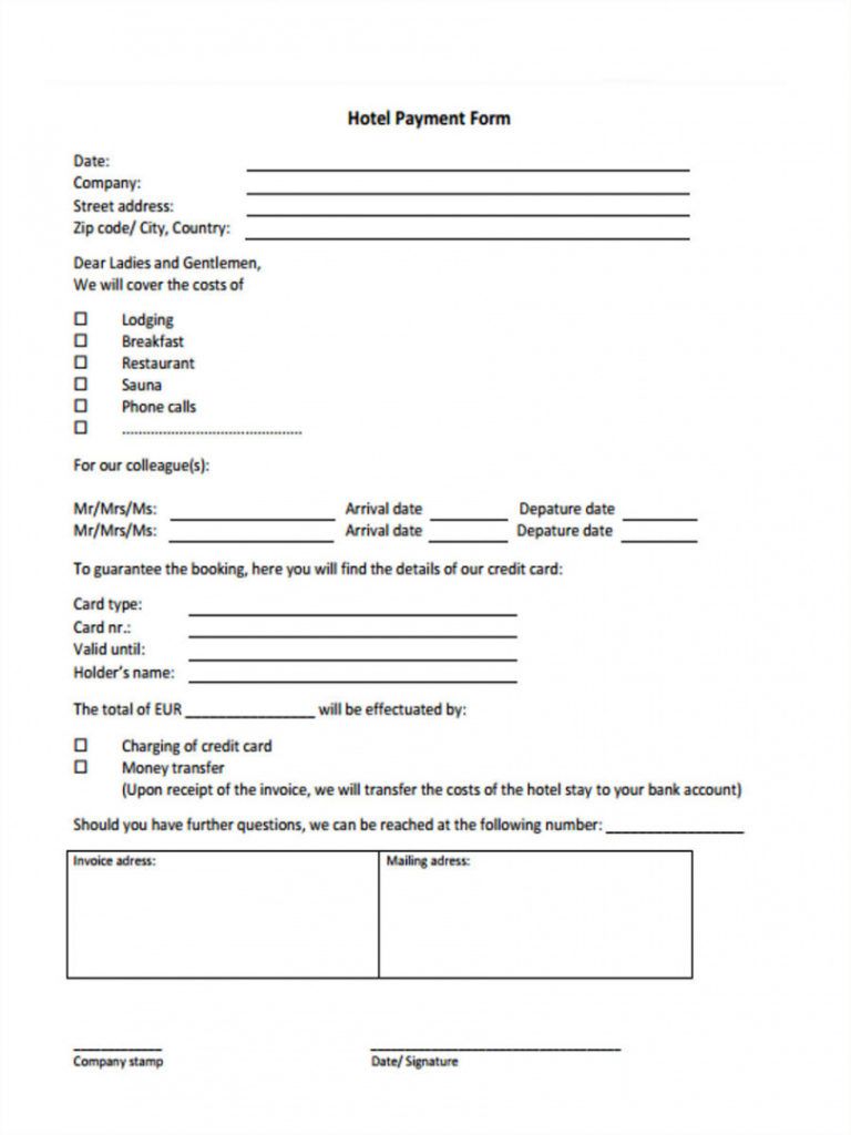 Free Hotel Receipt Forms 4+ Free Documents In Pdf Hotel Accommodation ...