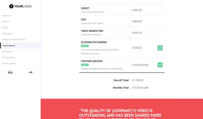 Video Production Quotation Template | EmetOnlineBlog