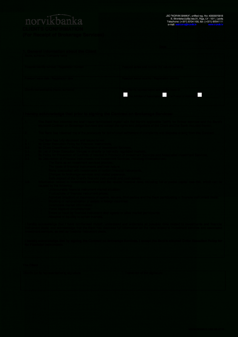 Free Free Client Confirmation Brokerage Receipt Templates At Investment ...