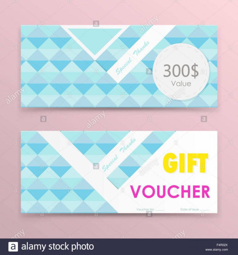 Free Gift Voucher Background Or Certificate Coupon Template With Clean ...