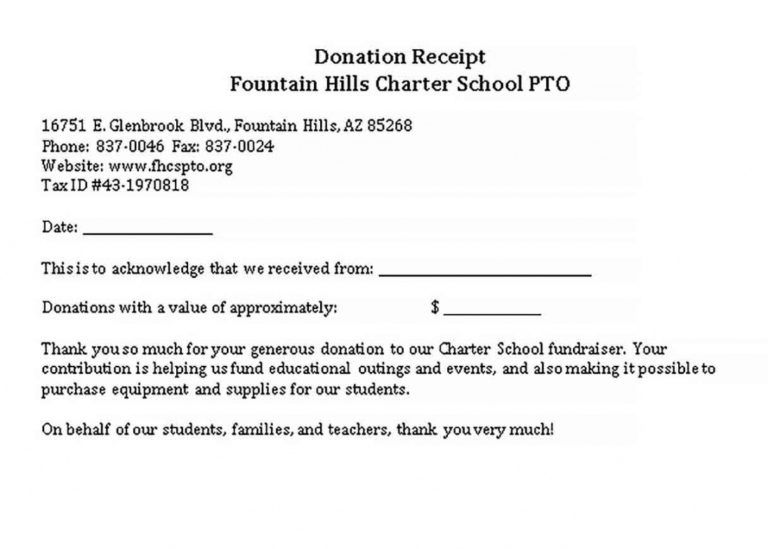 Free School Receipt Template Welding Rodeo Designer School Donation ...