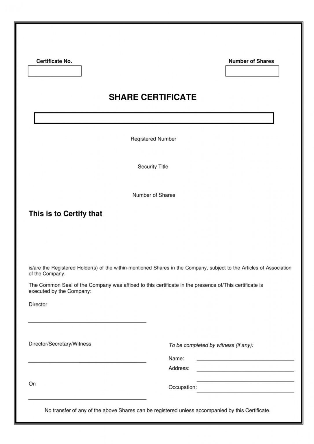 Editable 40 Free Stock Certificate Templates Word Pdf ᐅ Templatelab ...
