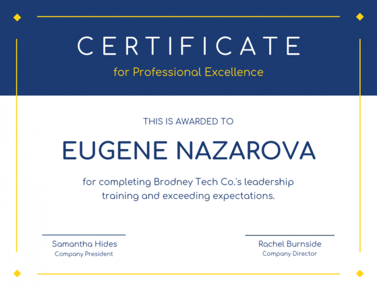 Editable Simple Certificate Of Recognition Template Leadership Training ...