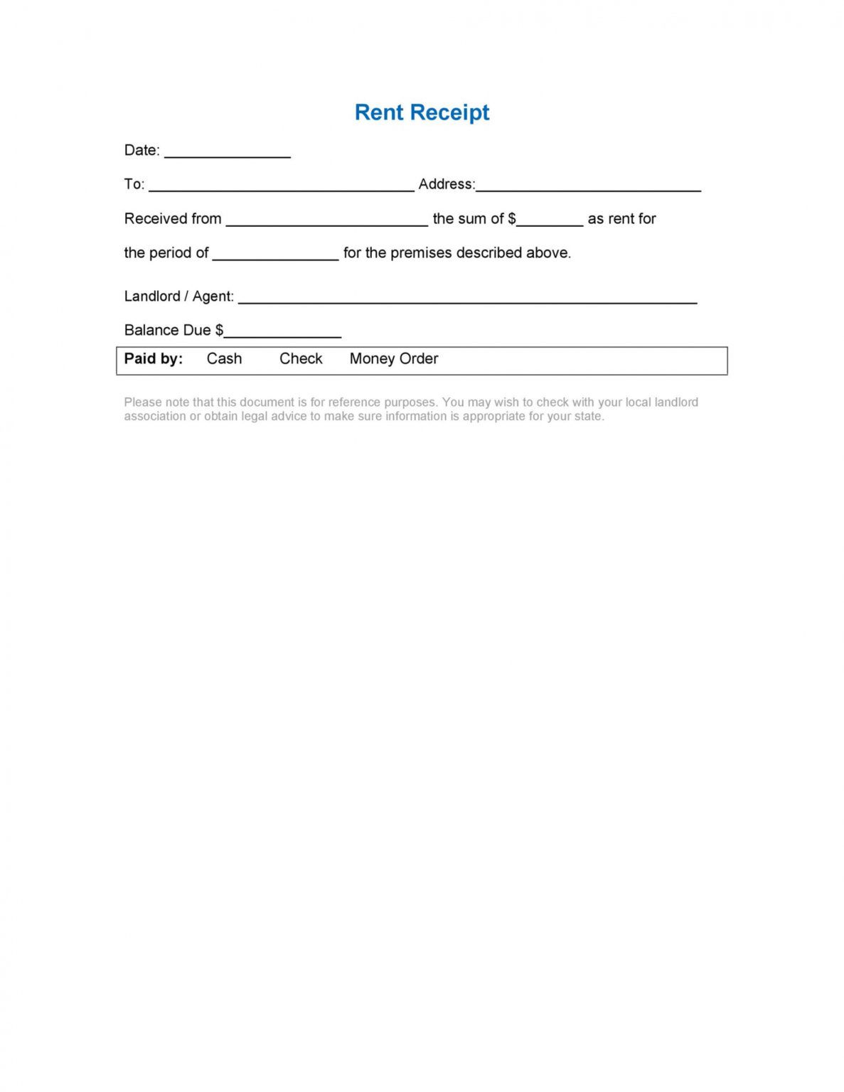 Free 49 Printable Rent Receipts Free Templates ᐅ Templatelab Online ...