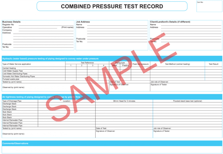 Free Certificates Everycert Pipework Pressure Test Certificate Template ...