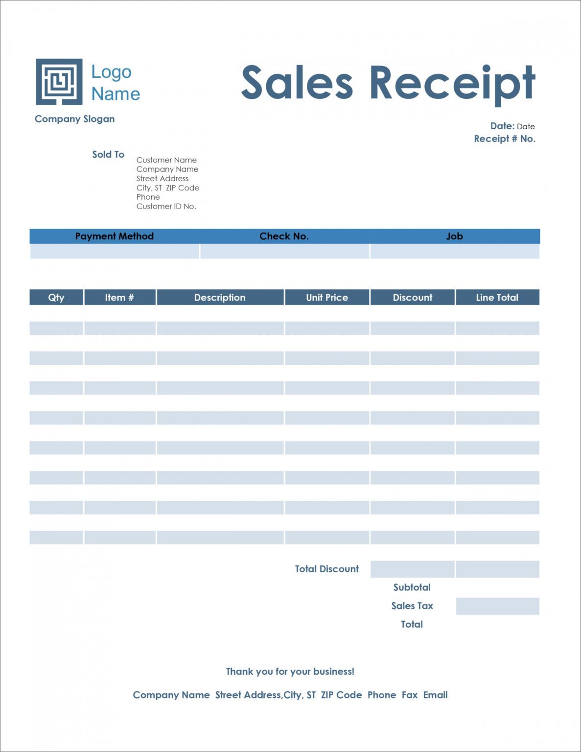 Printable 16 Free Receipt Templates Download For Microsoft Word Small ...