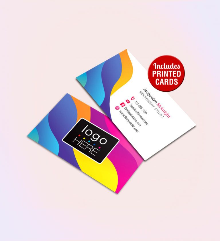 Color Street Business Cards Colorful Mlm Business Card Templates ...
