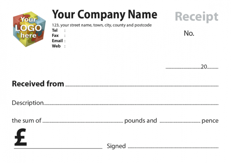Editable Receipt Templates For Carbonless Ncr Print From £35 Cash ...