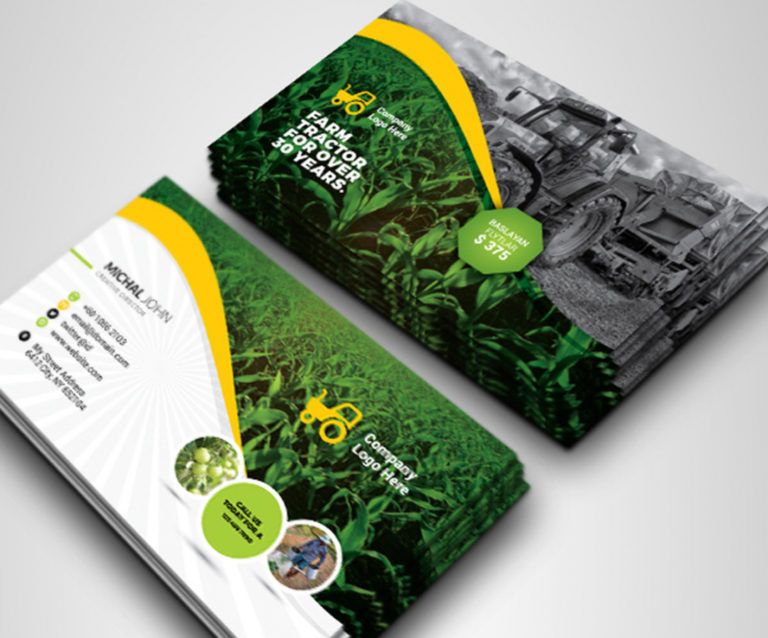 Free Garden Farm Agriculture Business Card Corporate Identity Template ...