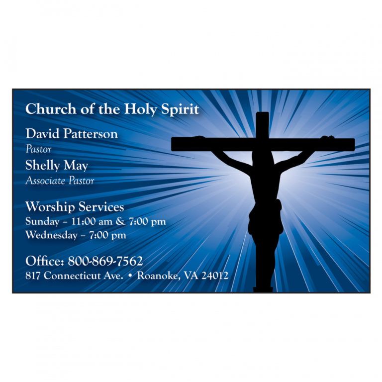 Printable Jesus On The Cross Standard Business Card Religious Business ...