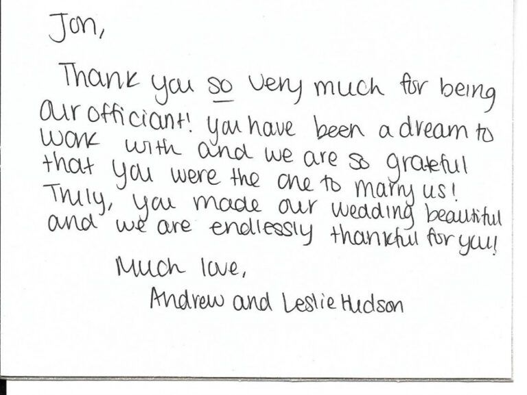 Sample of Jon Turino's Answer To What Is The Best Thank You Card You ...