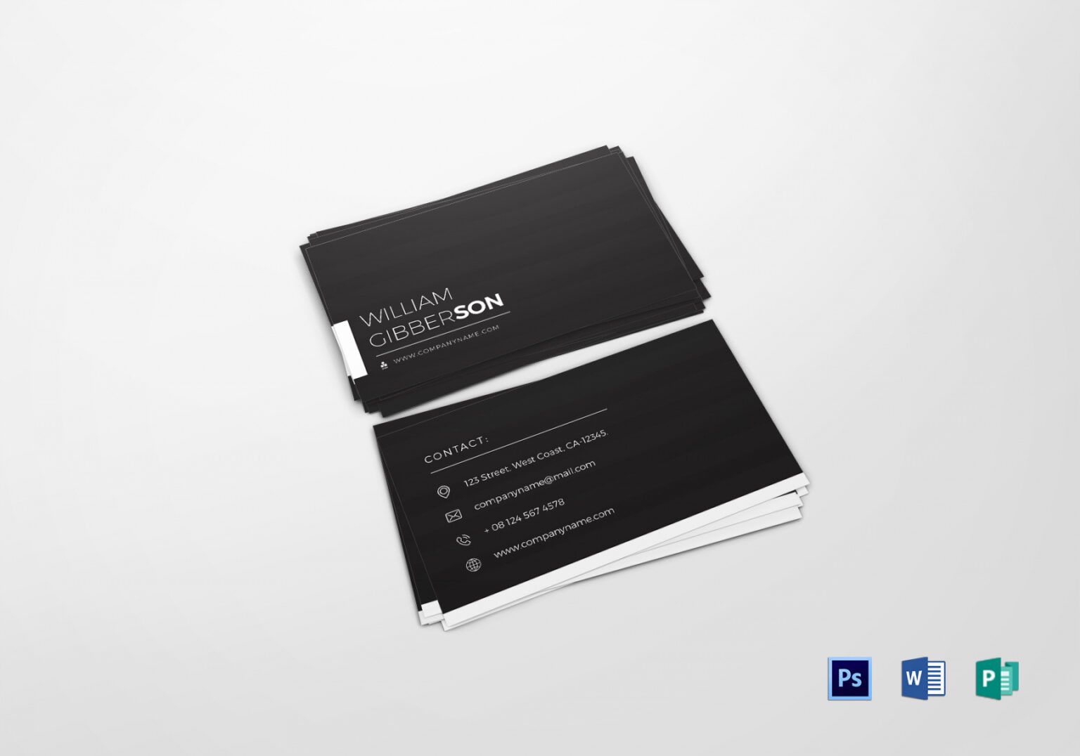 Professional Elegant Business Card Designs Excel | EmetOnlineBlog