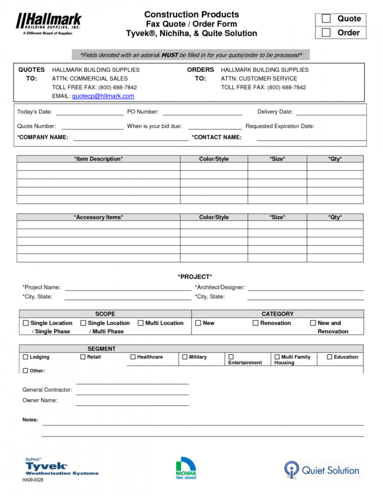Costum Building Work Quotation Template Excel | EmetOnlineBlog