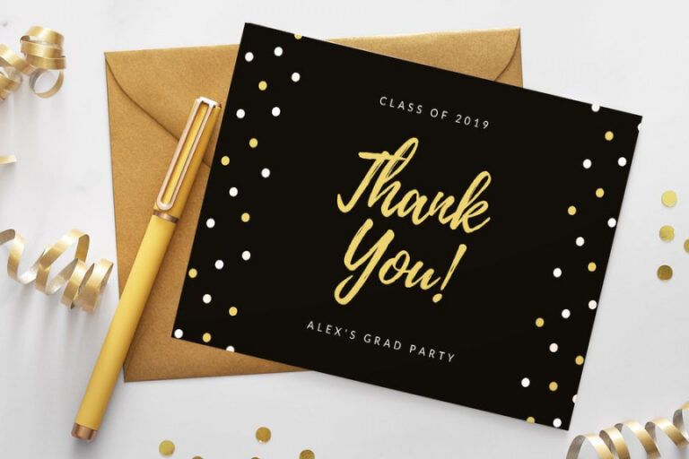 Thank You Card For Graduation Gift Excel | EmetOnlineBlog