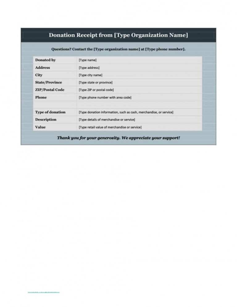 Best Goodwill Donation Receipt Template | EmetOnlineBlog