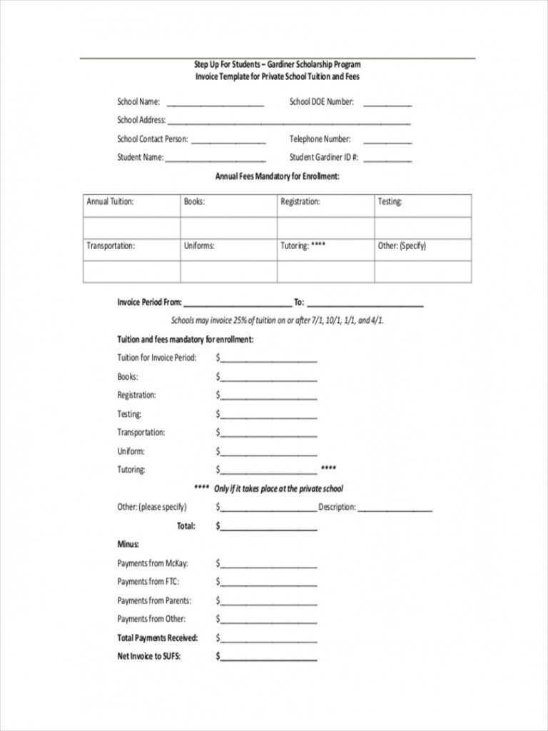 Best School Fees Receipt Template PDF Sample | EmetOnlineBlog