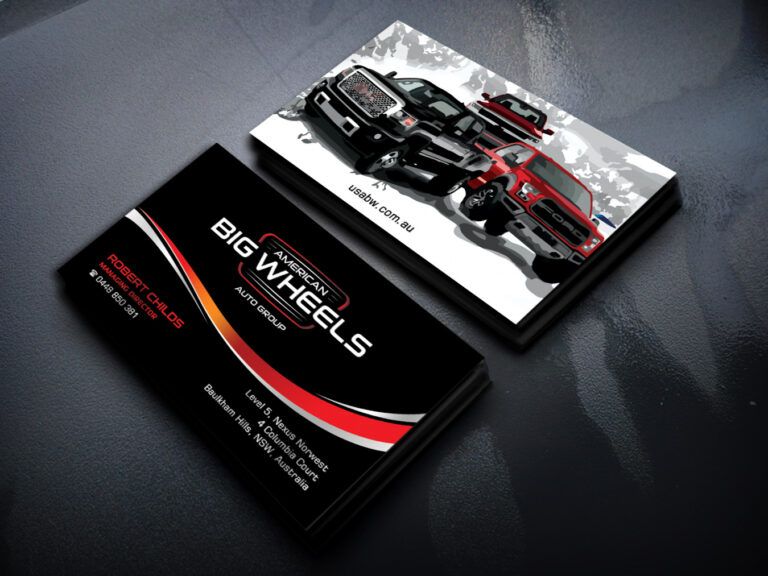 Editable Auto Service Business Card Design Excel Example | EmetOnlineBlog