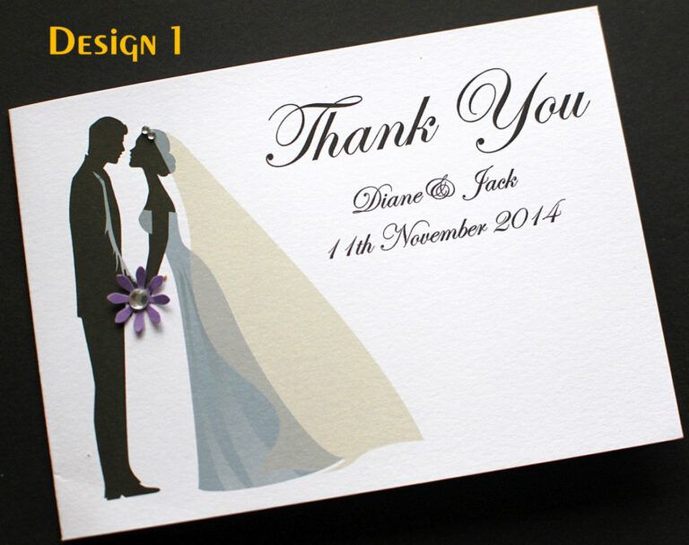 Editable Unique Wedding Thank You Card Ideas Excel | EmetOnlineBlog