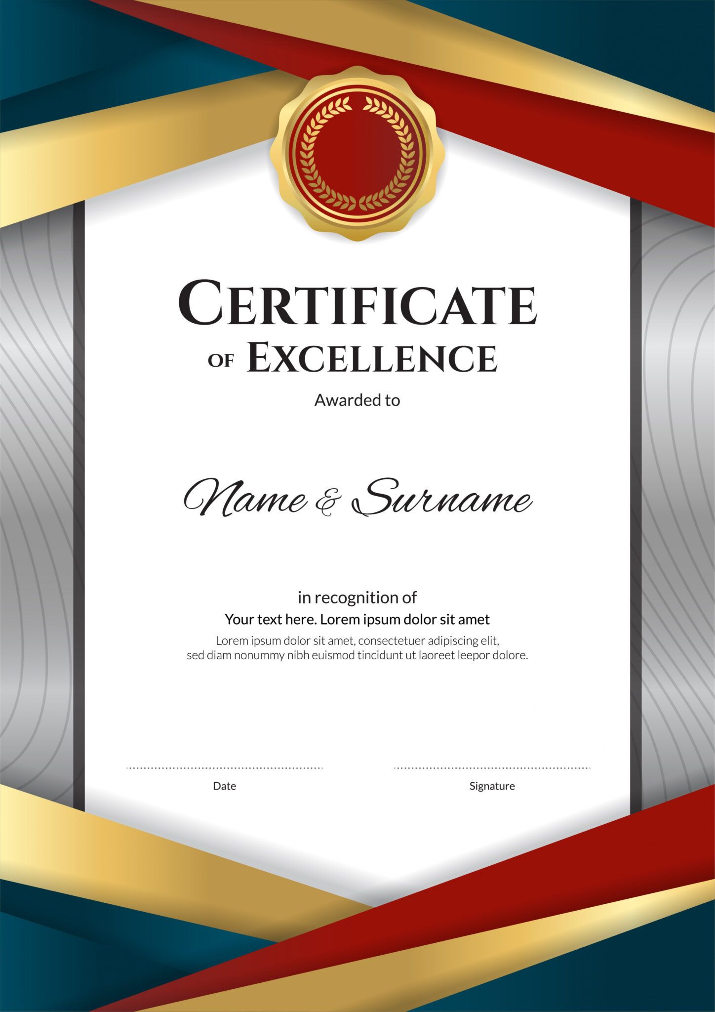 Printable Red Certificate Border Template Doc Sample | EmetOnlineBlog