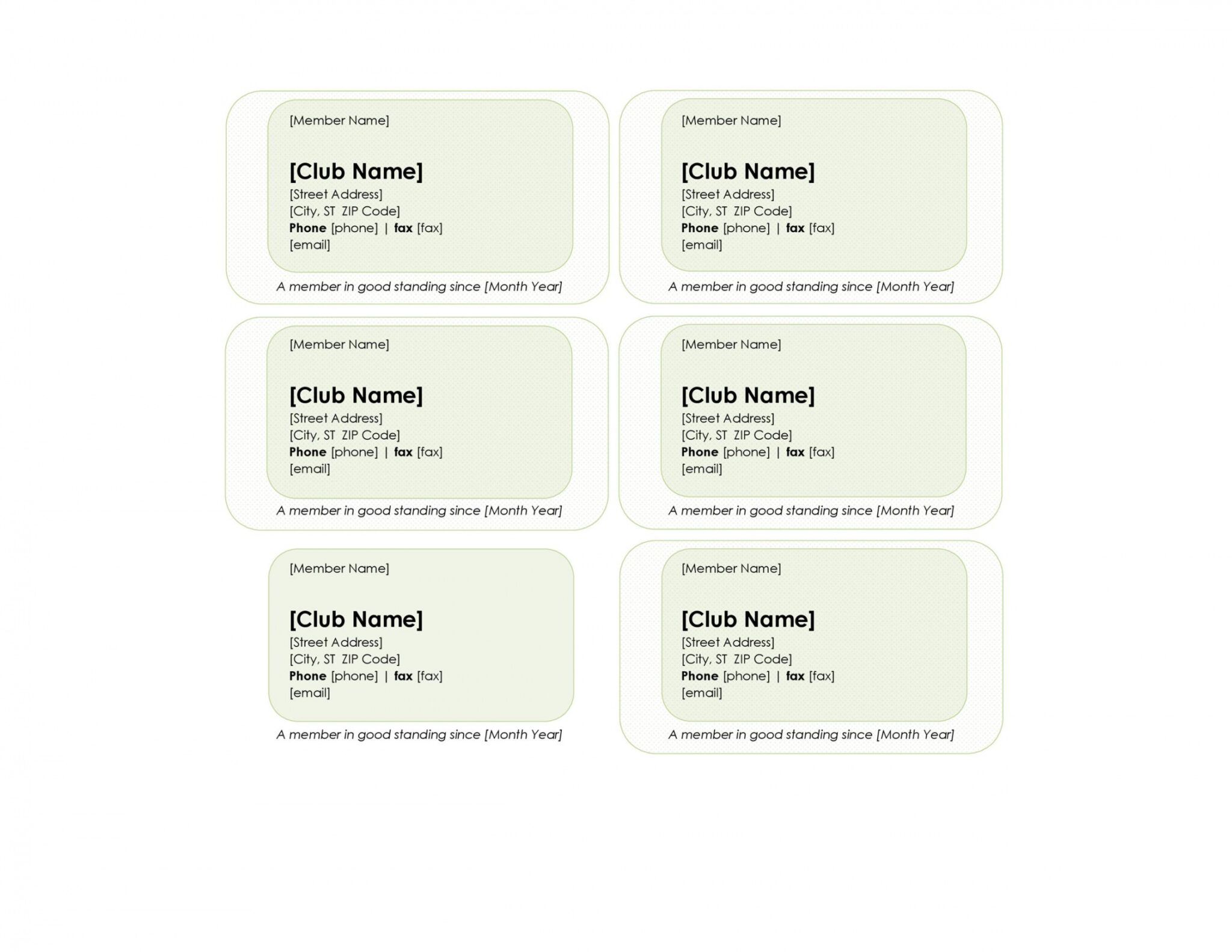 Association Membership Card Template | EmetOnlineBlog