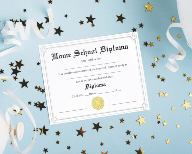 Editable Homeschool Graduation Certificate Template Sample | EmetOnlineBlog