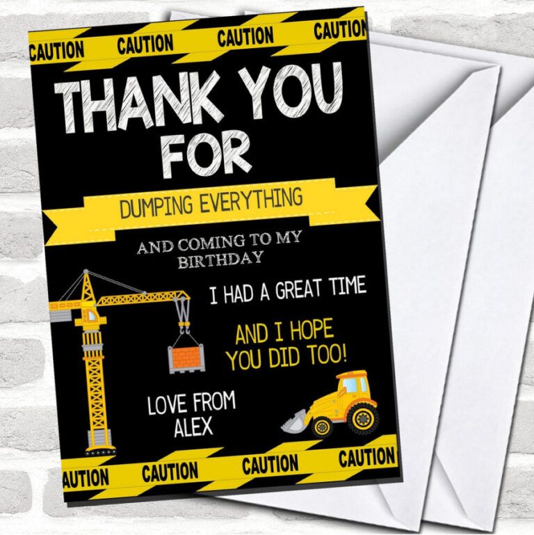 Free Construction Theme Thank You Cards Excel Example | EmetOnlineBlog