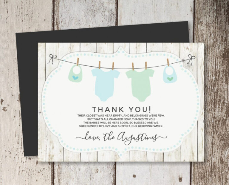 Baby Gift Thank You Card Template Doc Sample | EmetOnlineBlog