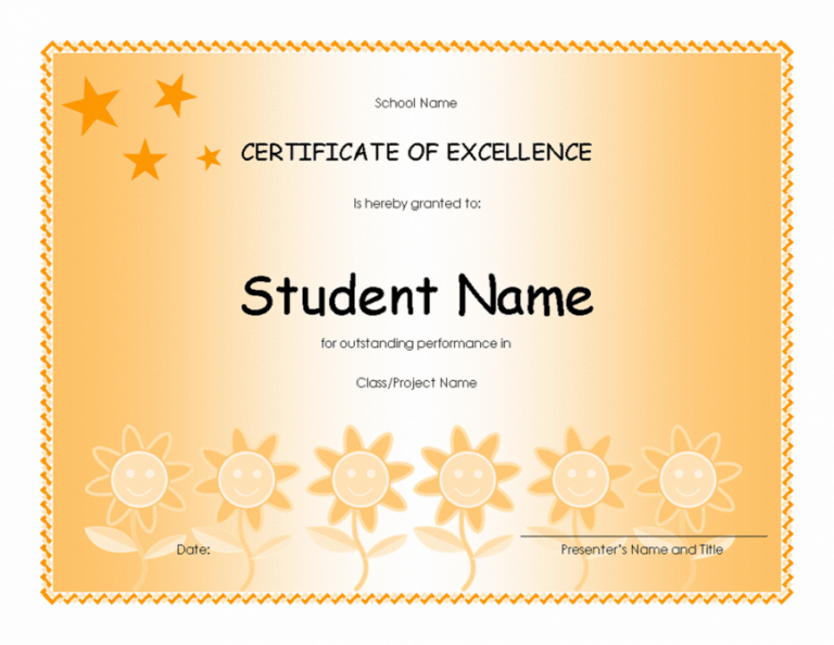 Free Employee Excellence Award Certificate Template Doc Sample ...