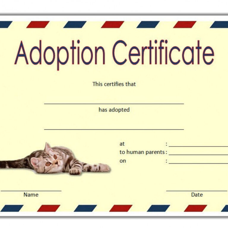 Printable Pet Adoption Certificate Template | EmetOnlineBlog Printable Pet Adoption Certificate Template | EmetOnlineBlog