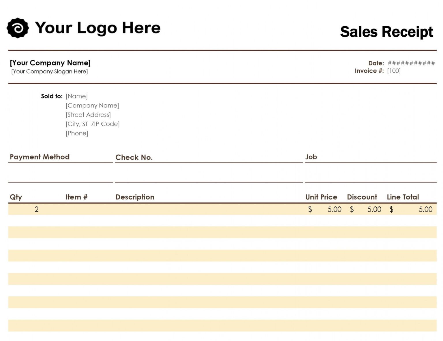 Graphic Design Receipt Template | EmetOnlineBlog