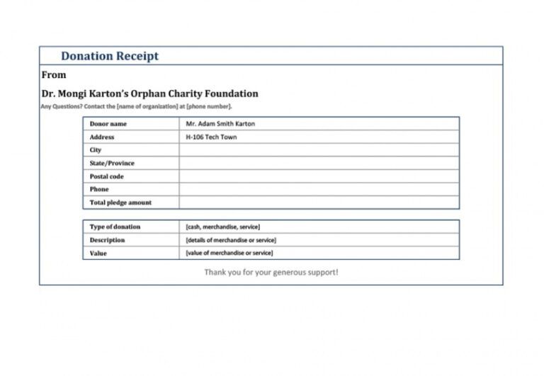 Printable Receipt Of Donation Letter Template | EmetOnlineBlog