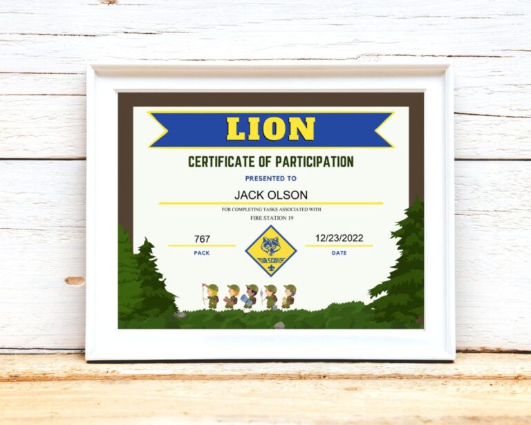 Cub Scout Certificate Of Appreciation Template | EmetOnlineBlog