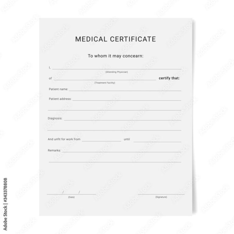 Certification Of Medical Records Template | EmetOnlineBlog