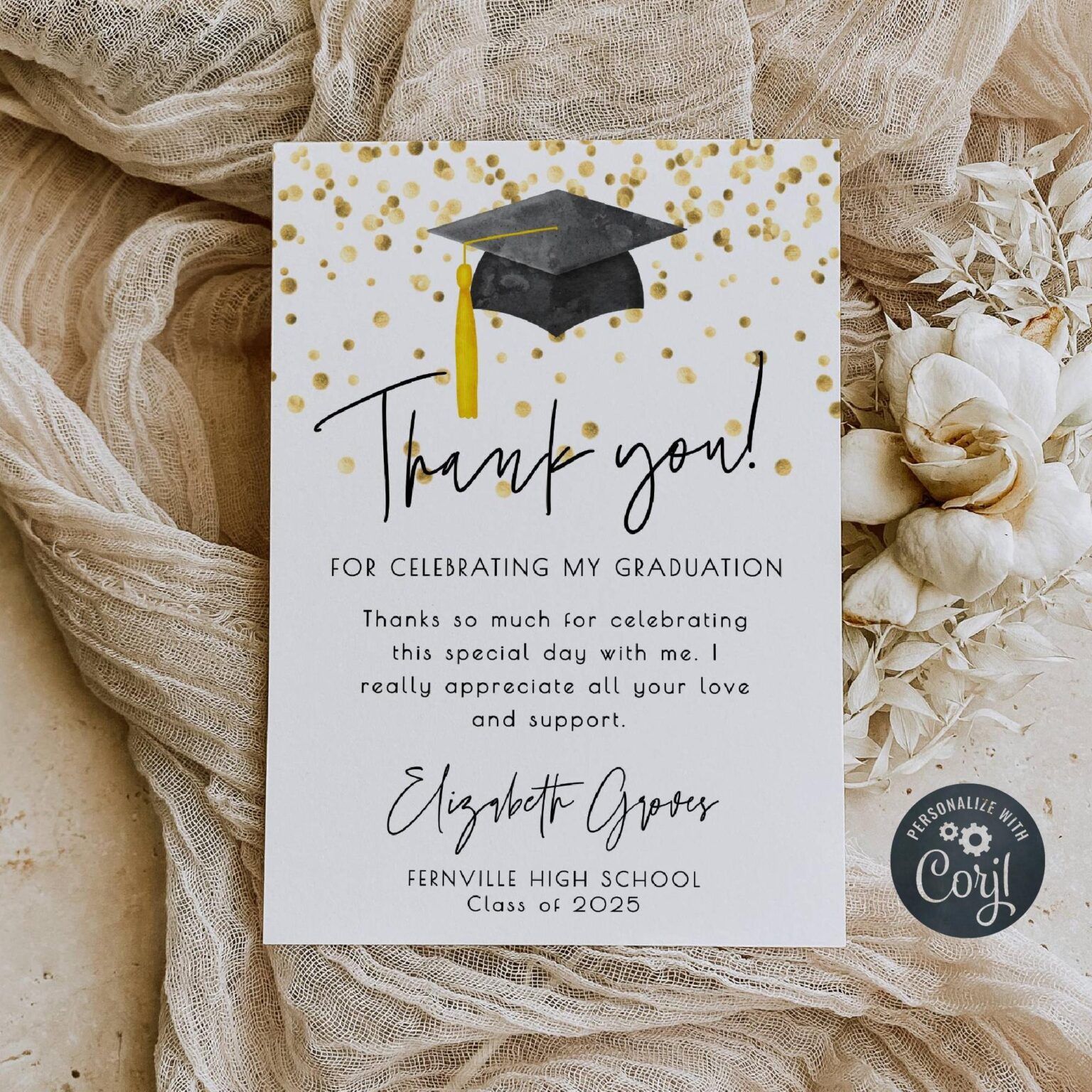 Graduation Thank You Letter Template | EmetOnlineBlog
